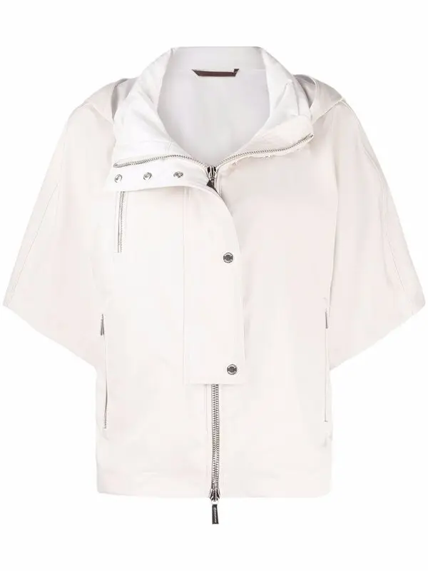 MOORER Lightweight Hooded Jacket - Neutrals