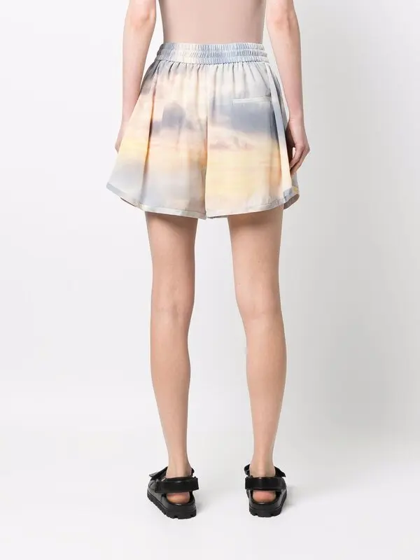 Alexander McQueen Tie-dye Silk Shorts