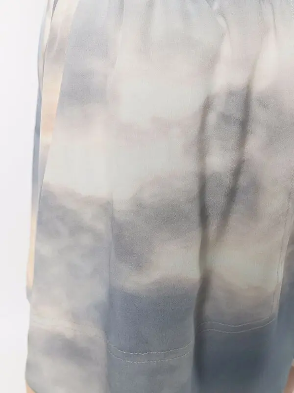 Alexander McQueen Tie-dye Silk Shorts