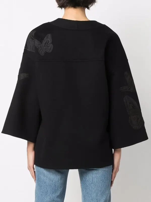 Valentino Garavani Embroidered Butterfly Wrap Jacket