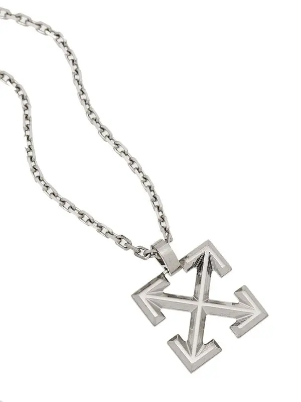 Off-White Arrow Chain Necklace - Silver | Editorialist