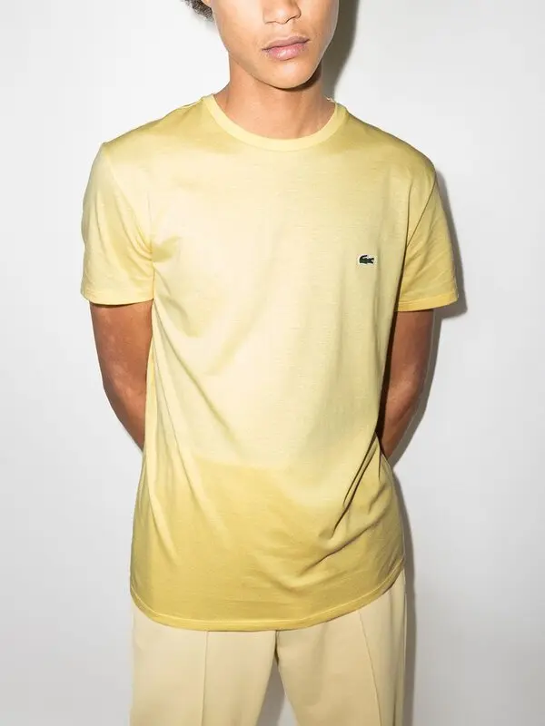 Lacoste Logo-patch Cotton T-shirt - Yellow