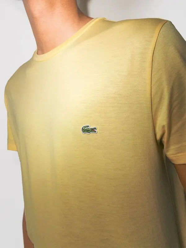 Lacoste Logo-patch Cotton T-shirt - Yellow