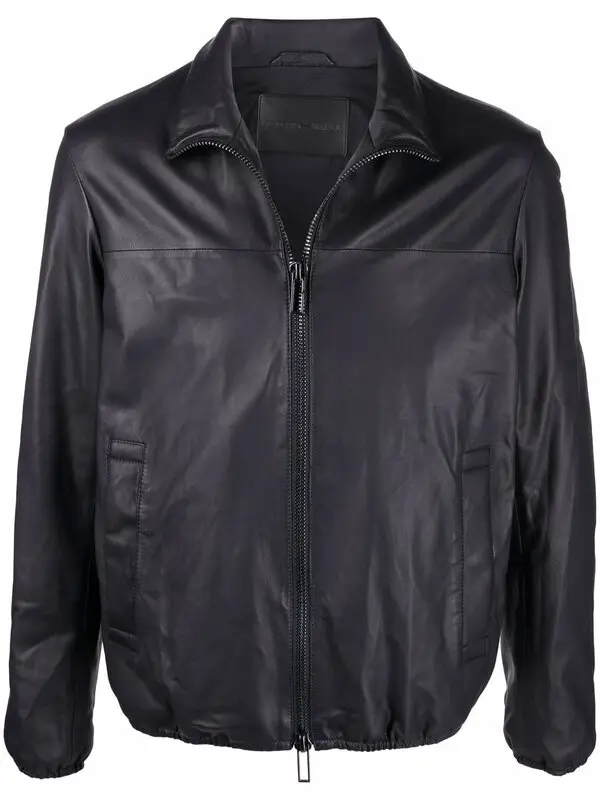 Emporio Armani Drawstring Hem Biker Jacket