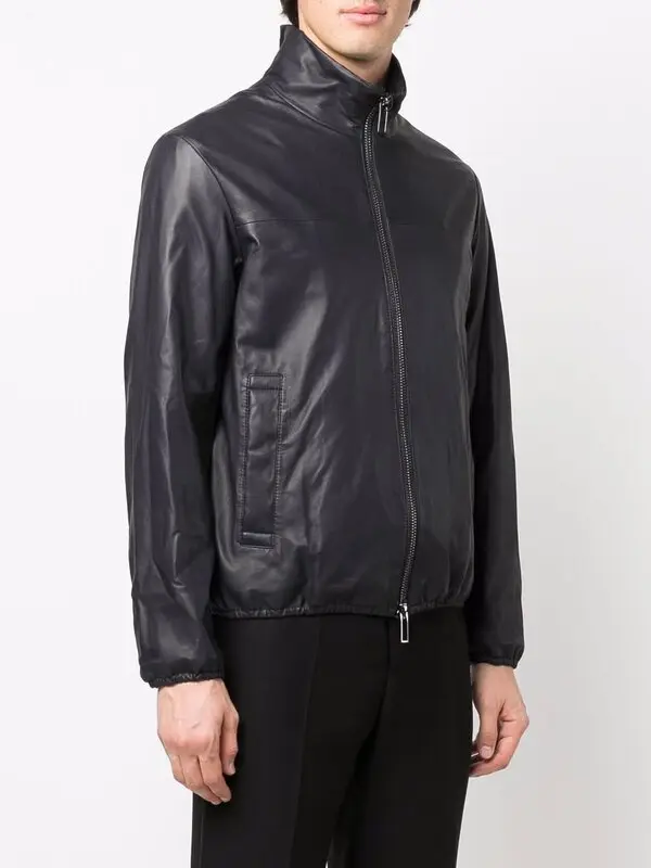 Emporio Armani Drawstring Hem Biker Jacket