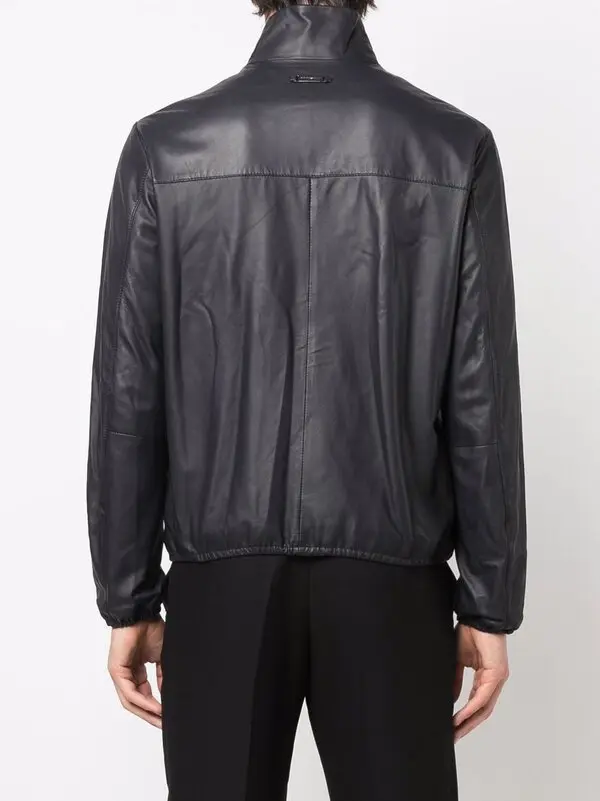 Emporio Armani Drawstring Hem Biker Jacket