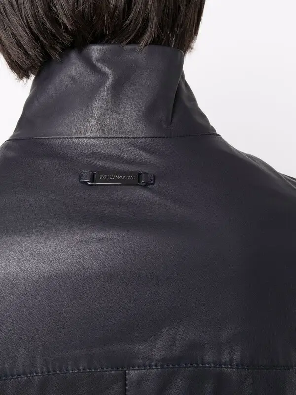 Emporio Armani Drawstring Hem Biker Jacket
