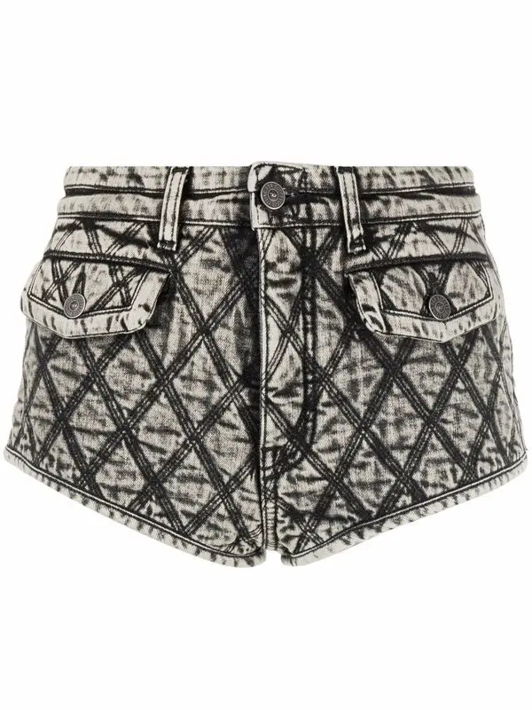 DIESEL® Diamond-quilted Hotpants