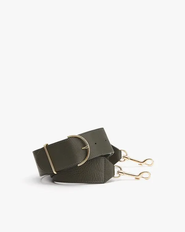 Cuyana Adjustable Wide Luggage Strap - Dark Green
