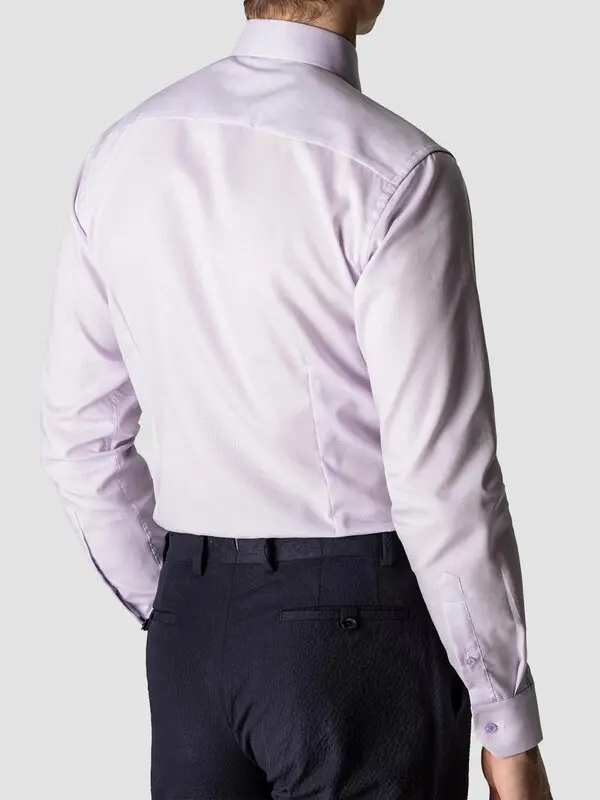 Eton Contemporary-fit Textured Solid Shirt - Purple