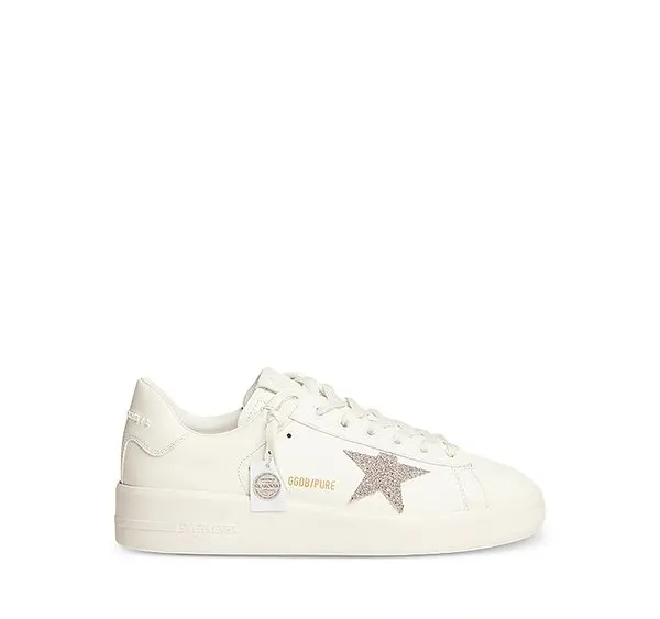 GOLDEN GOOSE Pure Star Lace Up Sneakers - Whitesilve