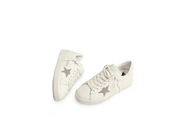 GOLDEN GOOSE Pure Star Lace Up Sneakers - Whitesilve