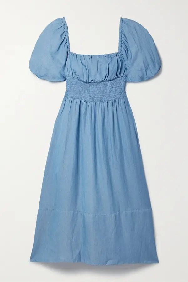 a line yellow dress for women Light Yellow A-line Prom Dress with Puff Sleeves P1673 – PreppyDress main image 1
