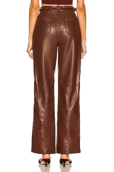 Simkhai Dasha Vegan Leather Pant In Burgundy