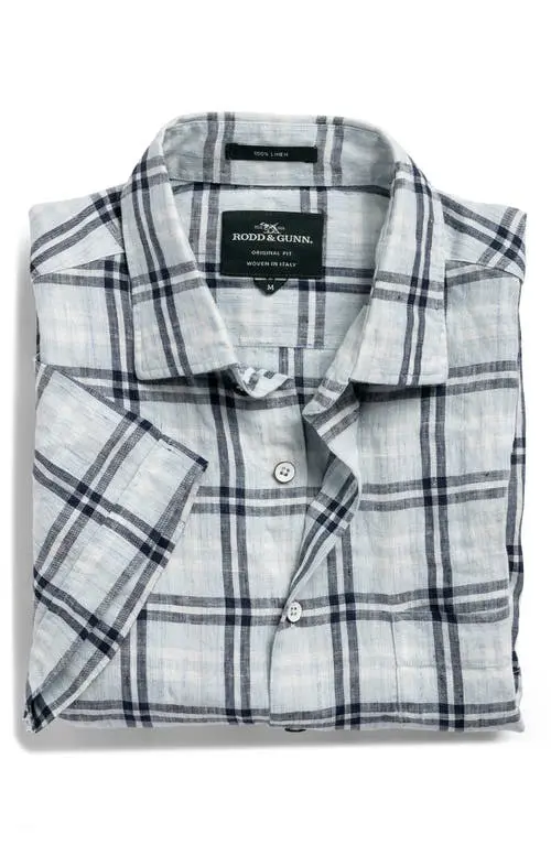 Rodd & Gunn Harwich Plaid Short Sleeve Linen Button-up Shirt
