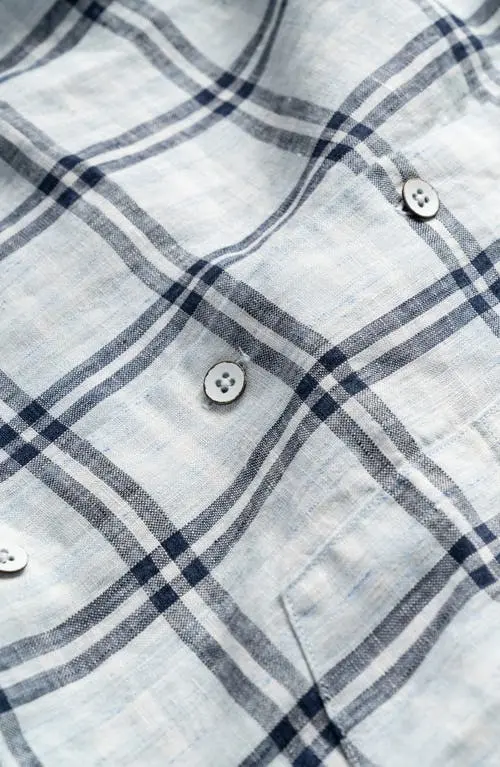 Rodd & Gunn Harwich Plaid Short Sleeve Linen Button-up Shirt