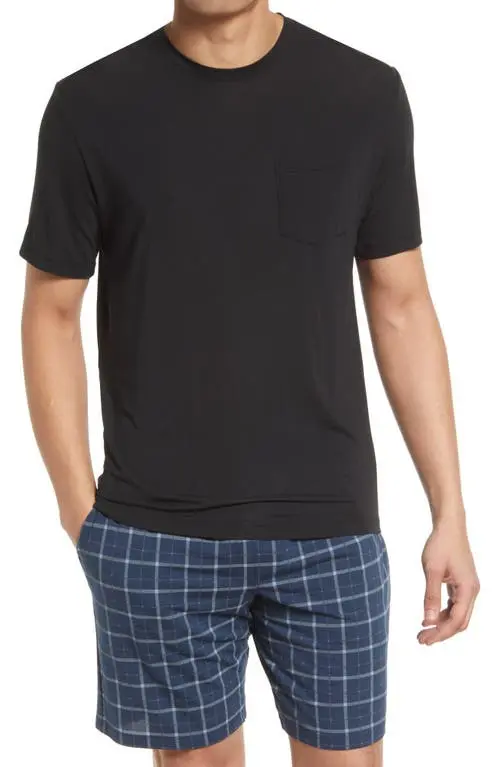 Tommy John Second Skin Pocket Sleep T-shirt - Black