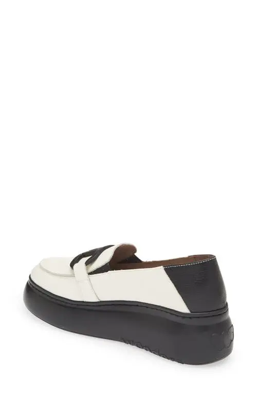 WONDERS Platform Loafer - Wild Milk/wild Black