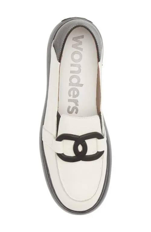 WONDERS Platform Loafer - Wild Milk/wild Black
