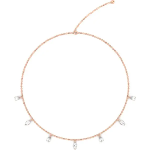 HAUTECARAT Lab-created Diamond Charm Choker - 18k Rose Gold