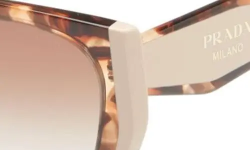 Prada 54mm Rectangle Sunglasses - Tortoise Caramel/powder/brown
