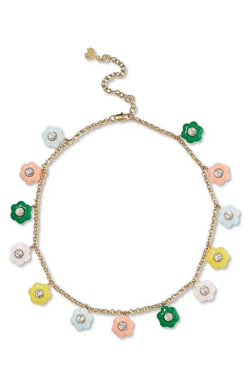 Lele Sadoughi Daphne Crystal Charm Necklace