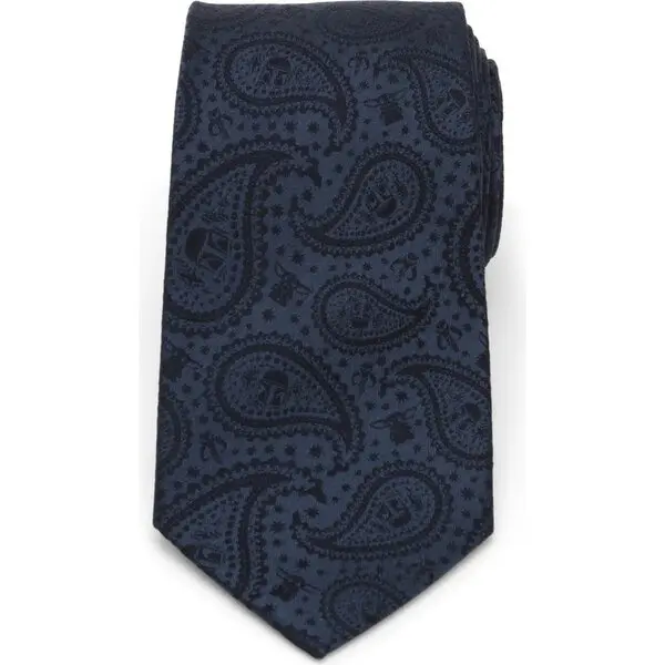 CUFFLINKS, INC. The Mandalorian Paisley Silk Neck Tie - Navy