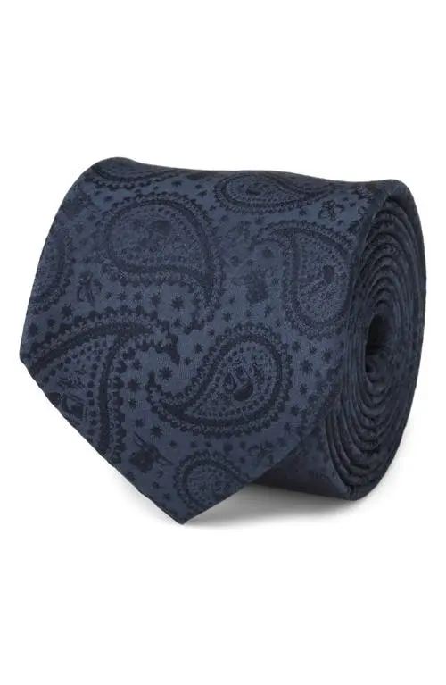 CUFFLINKS, INC. The Mandalorian Paisley Silk Neck Tie - Navy