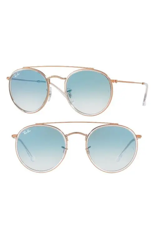 Ray-ban 51mm Aviator Sunglasses - Blue Transparent