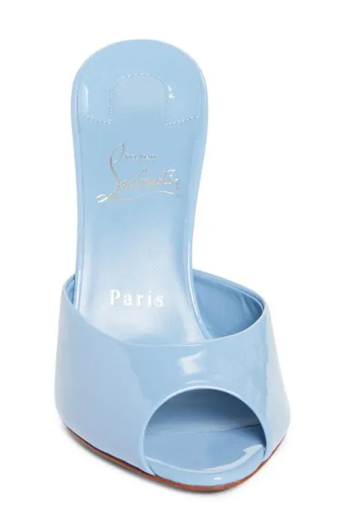 CHRISTIAN LOUBOUTIN Me Dolly Peep Toe Slide Sandal - Ceruleo