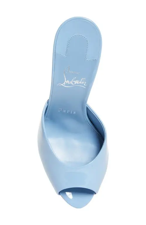 CHRISTIAN LOUBOUTIN Me Dolly Peep Toe Slide Sandal - Ceruleo