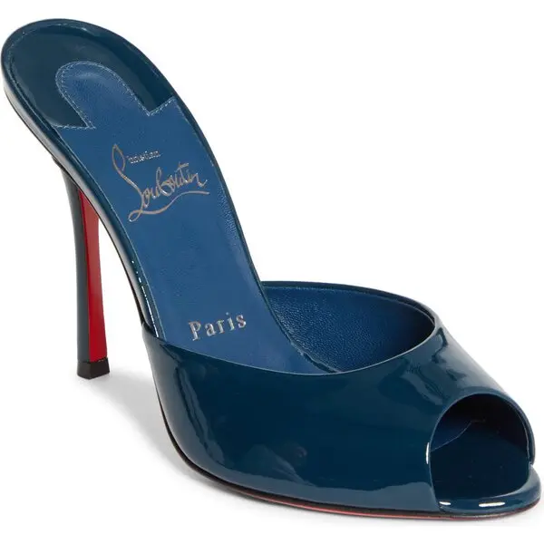 CHRISTIAN LOUBOUTIN Me Dolly Peep Toe Slides - Last Night