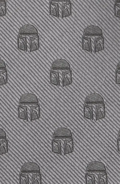 CUFFLINKS, INC. Mandalorian Helmet Silk Tie - Gray