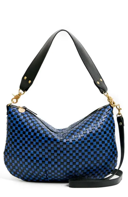 Clare V. Moyen Messenger Bag - Black/cobalt