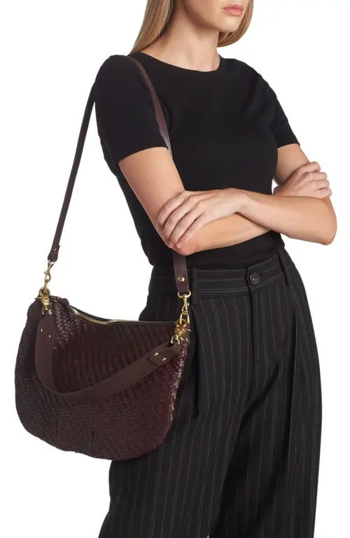 Clare V. Moyen Messenger Bag - Plum Woven