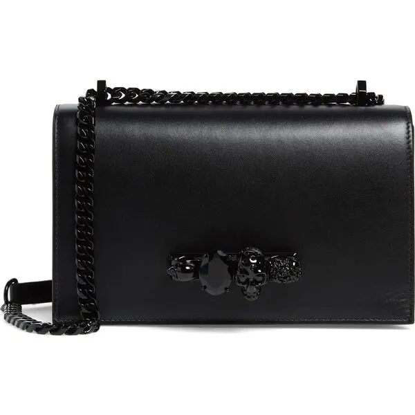 Alexander McQueen Leather Crossbody Knuckle Bag