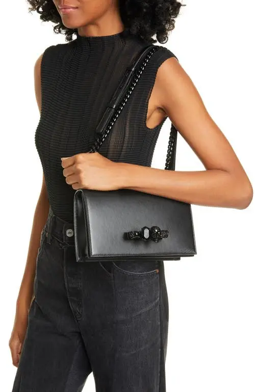 Alexander McQueen Leather Crossbody Knuckle Bag