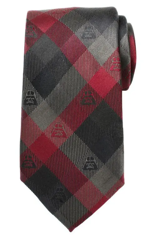 CUFFLINKS, INC. Darth Vader Plaid Neck Tie - Red