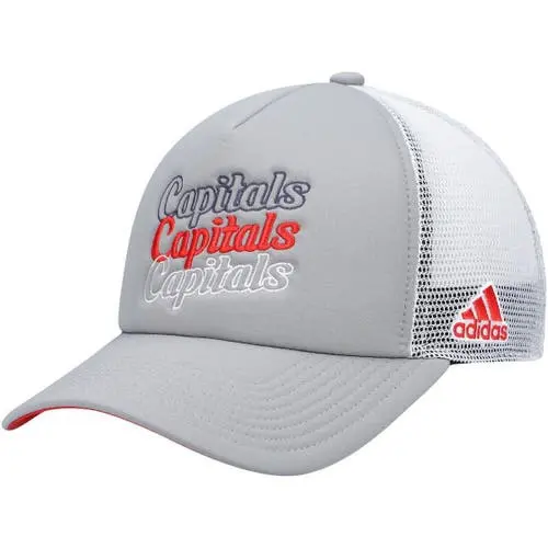 Adidas Washington Capitals Embroidered Trucker Hat - Gray
