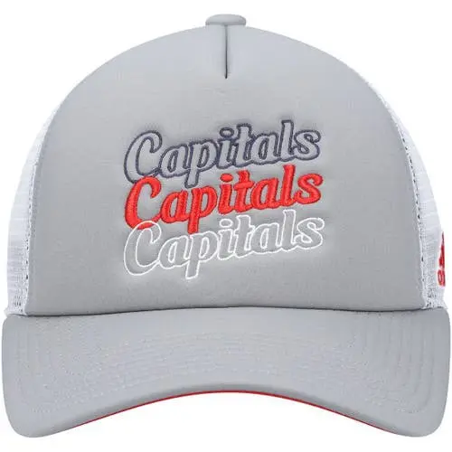 Adidas Washington Capitals Embroidered Trucker Hat - Gray