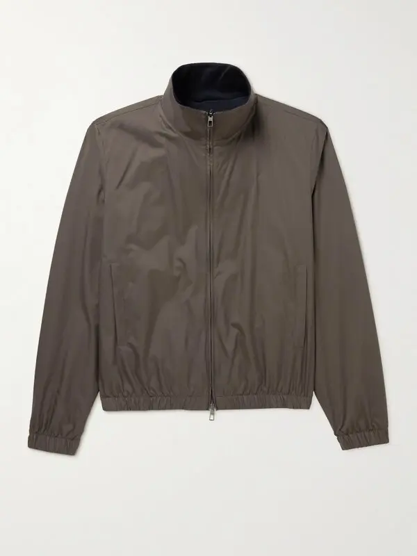 Loro Piana Windmate Reversible Shell And Cashmere Bomber Jacket - Brown