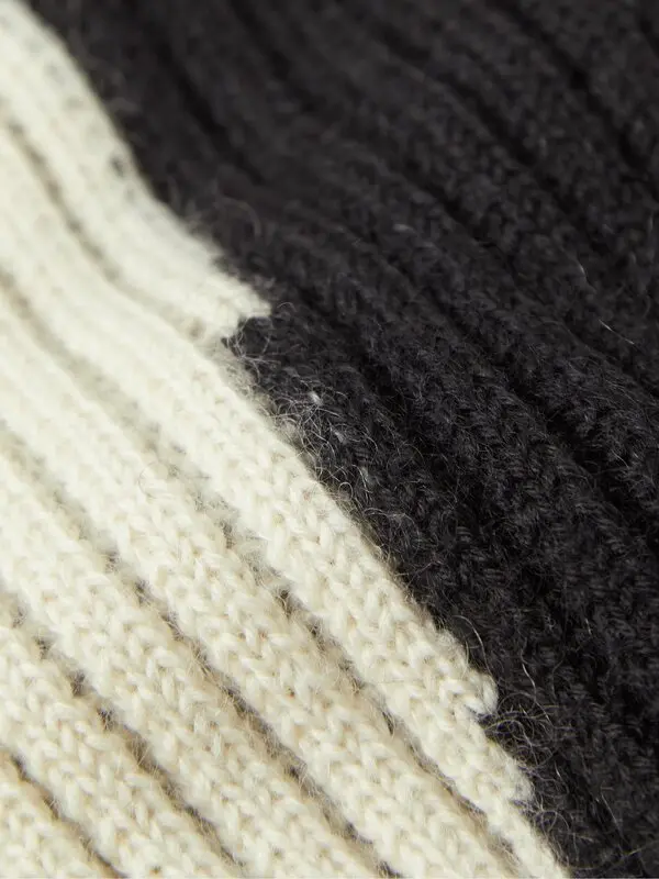 Saint Laurent Wool-blend Jacquard Hooded Cardigan