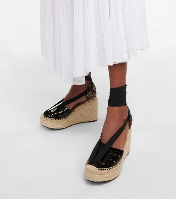 Alaïa Laser-cut Espadrille Wedges