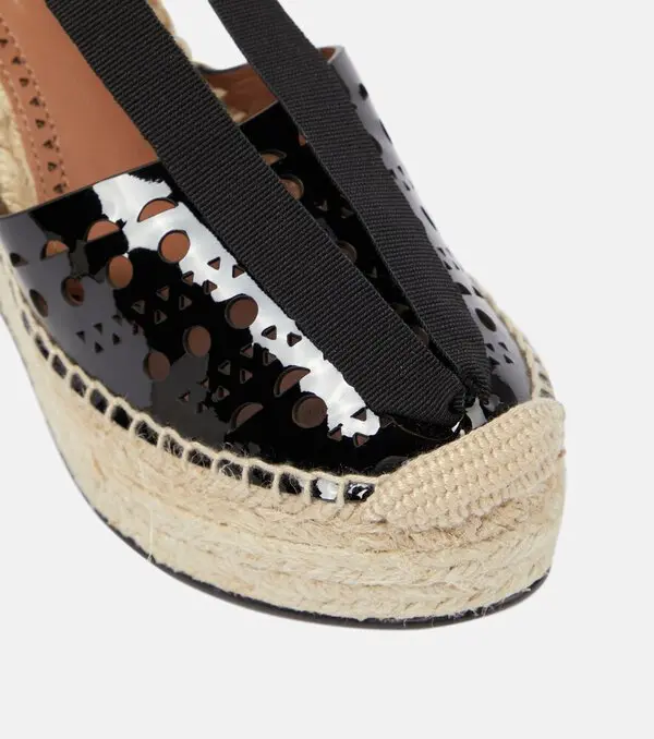 Alaïa Laser-cut Espadrille Wedges