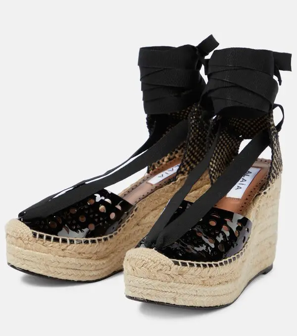 Alaïa Laser-cut Espadrille Wedges