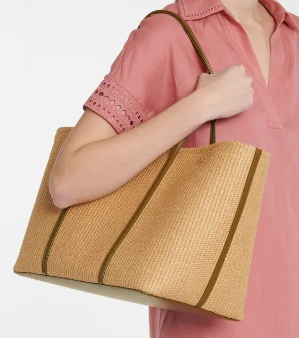 Loro Piana Carry Everything Large Raffia Tote