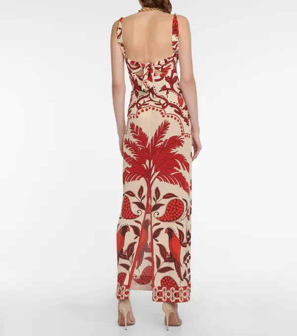 chinese dress ladies San Marco Sleeve Floral Maxi Dress