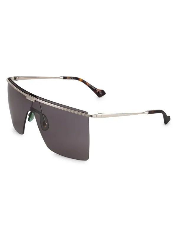 Gucci Web 99mm Shield Sunglasses