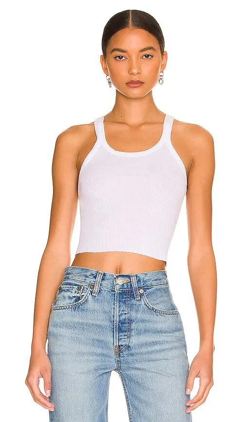RE/DONE X Hanes Cropped Rib Tank