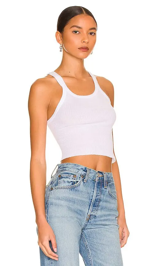 RE/DONE X Hanes Cropped Rib Tank